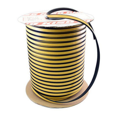 KISO EPDM 'Dry Glaze' Profile Tape 9 x 3mm - 150m Black