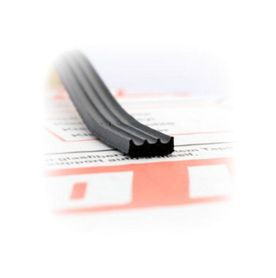 KISO EPDM 'Dry Glaze' Profile Tape 9 x 3mm - 150m Black