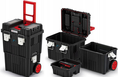Kistenber Mobile Tool Chest Rolling Tool Box Trolley 56L DIY Storage On ...