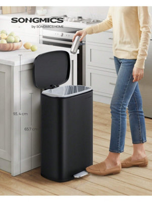 Kitchen Bin 50L, Pedal Bin For Kitchen, Rubbish Bin, Soft Close, Step ...