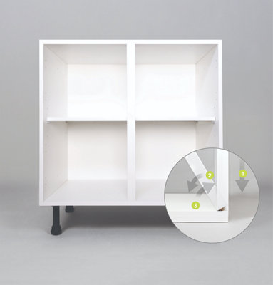 Kitchen Cabinet Built Under Oven Base Unit With Legs - W 600 x H 870mm ...