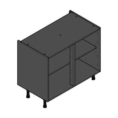 Kitchen Cabinet Drawer Base Unit With Legs - W 1000 x H 870mm - Anthracite