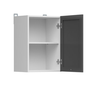 Kitchen Cabinets Units 7 Cupboards Fitted Set Shaker Dark Grey Complete ...