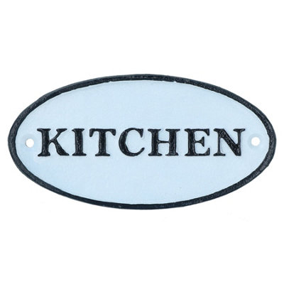 Kitchen Cast Iron Sign Plaque Door Wall House Home Gate Post Cafe ...