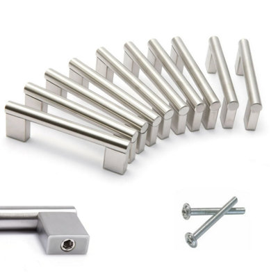 Kitchen Cupboard Boss Bar Brushed Steel Furniture Cabinet Handles 128mm ...