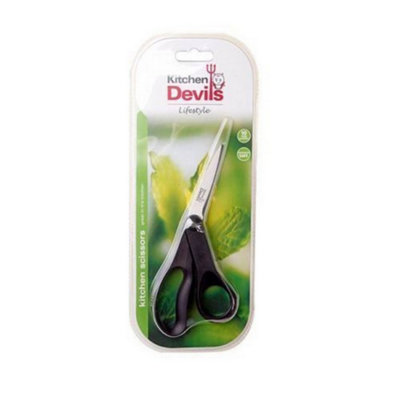 Kitchen Devils Kitchen Scissors Silver/Black (One Size) at B&Q