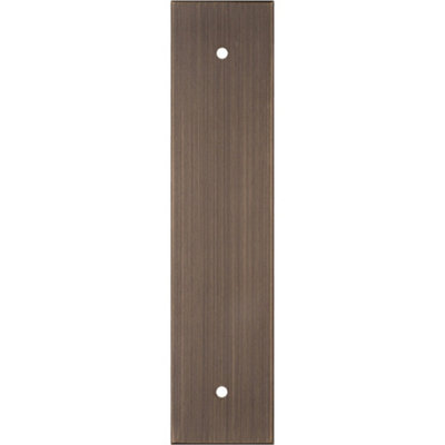 Kitchen Door Pull Handle Backplate - Antique Brass 168x40mm - 128mm Centres