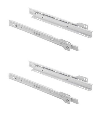 Kitchen Drawer Metal Roller Runners White