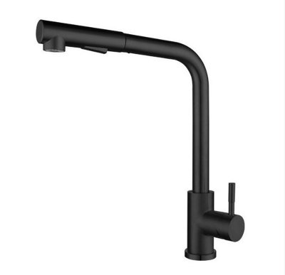 Kitchen Faucet Black Single Handle Mixer Tap with Rotating Spout