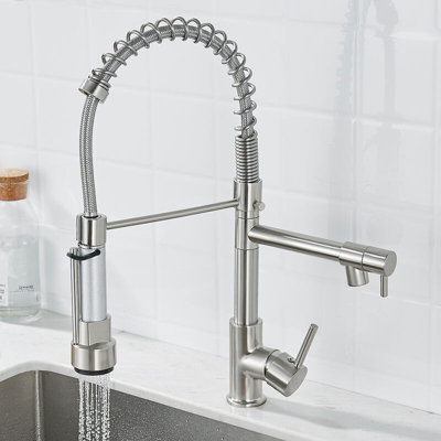 Kitchen faucet, pullout sprayer Springloaded, allcopper, dualmode ...