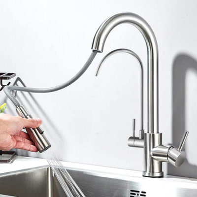 KITCHEN FAUCET REA ECO FRESH BRUSH NICKEL, BRASS