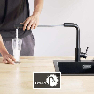 Kitchen faucet with black shower, kitchen faucet with pullout shower ...