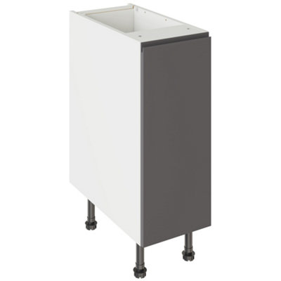 Kitchen Kit Base Unit 300mm w/ J-Pull Cabinet Door - Super Gloss Graphite