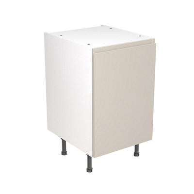 Kitchen Kit Base Unit 500mm w/ J-Pull Cabinet Door - Super Gloss Light Grey