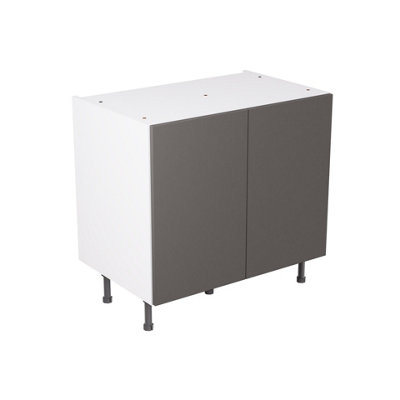 Kitchen Kit Base Unit 900mm w/ Slab Cabinet Door - Super Gloss Graphite