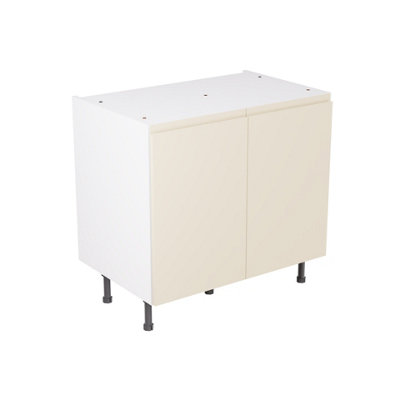 Kitchen Kit Cashmere Gloss J-Pull Door Base Unit Cabinet Handleless ...