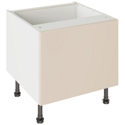 Kitchen Kit Cashmere Gloss Slab Door Belfast Sink Base Unit Cabinet ...