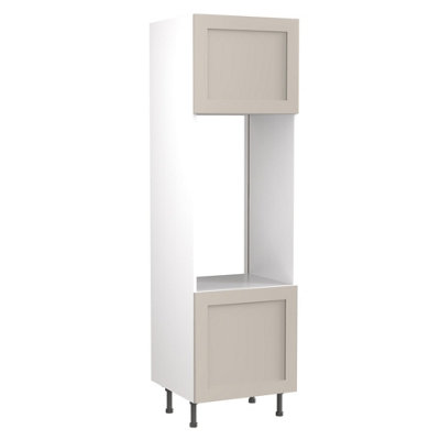 Kitchen Kit Double Oven Tall Housing Unit 600mm w/ Shaker Cabinet Door ...