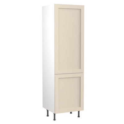 Kitchen Kit Fridge & Freezer Tall Housing Unit 600mm w/ Shaker Cabinet ...