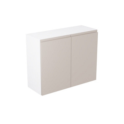 Kitchen Kit Light Grey Gloss J-Pull Door Wall Mounted Unit Cabinet ...