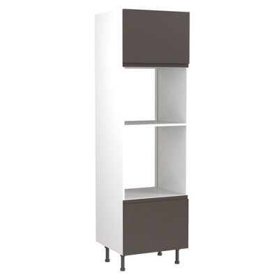 Kitchen Kit Oven & Microwave Tall Housing Unit 600mm w/ J-Pull Cabinet ...