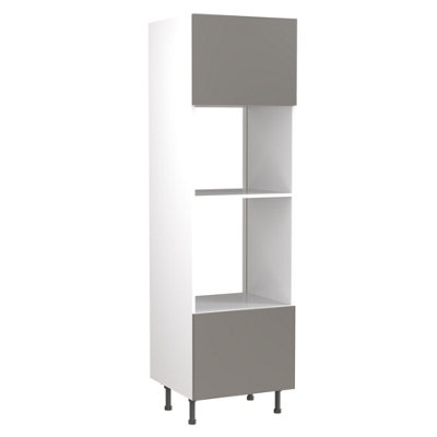 Kitchen Kit Oven & Microwave Tall Housing Unit 600mm w/ Slab Cabinet ...
