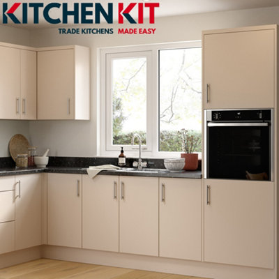 Kitchen Kit Pre-Built Cashmere Matt Base Unit 150mm - Pull Out Slab ...