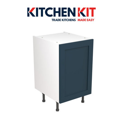 Buy Kitchen Kit Pre-Built Indigo Blue Matt Base Unit 500mm - Shaker ...