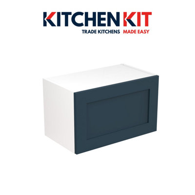 Kitchen Kit Pre-Built Indigo Blue Matt Wall Unit 600x360mm - Bridging ...