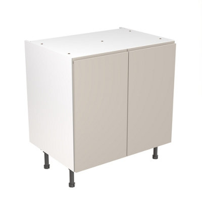 Kitchen Kit Pre-Built Light Grey Gloss Base Unit 800mm - J-Pull Cabinet ...
