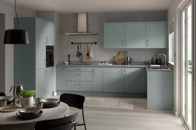 Kitchen Kit Sage Green Matt Shaker Door Boiler Housing Wall Unit ...