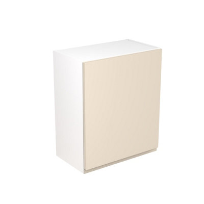 Kitchen Kit Wall Unit 600mm w/ J-Pull Cabinet Door - Super Gloss Cashmere