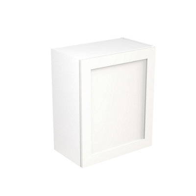 Kitchen Kit Wall Unit 600mm w/ Shaker Cabinet Door - Ultra Matt White