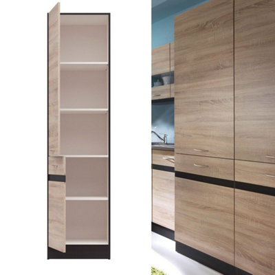 Kitchen Larder Unit Pantry 500mm Cabinet Tall Storage Cupboard Left ...