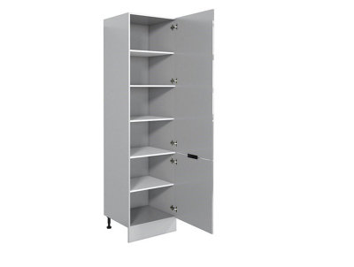 Kitchen Larder Unit Tall Pantry Cupboard 600mm Storage Modern Dove ...