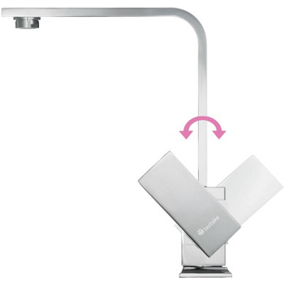 Kitchen Mixer Tap, rotatable 360 degrees - grey | DIY at B&Q