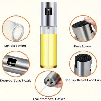 KITCHEN OIL SPRAY PUMP BOTTLE 100ML FOOD OIL DISPENSER BBQ COOKING OIL ...