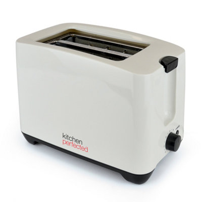 Kitchen Perfected 2 Slice Extra Wide Slot Toaster - 750W Cream & Black