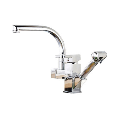 Kitchen sink faucet pull out copper hot and cold dishwasher 360 ...