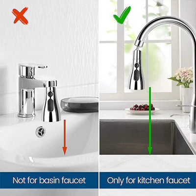 Kitchen Sink Faucet, Water Tap Spray Head 360 Swivel Sprayer Nozzle