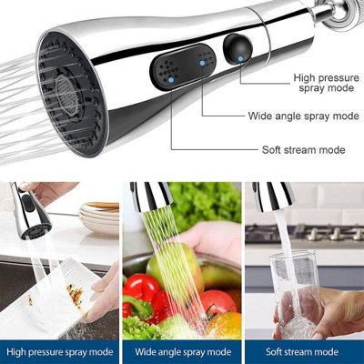 Kitchen Sink Faucet, Water Tap Spray Head 360 Swivel Sprayer Nozzle