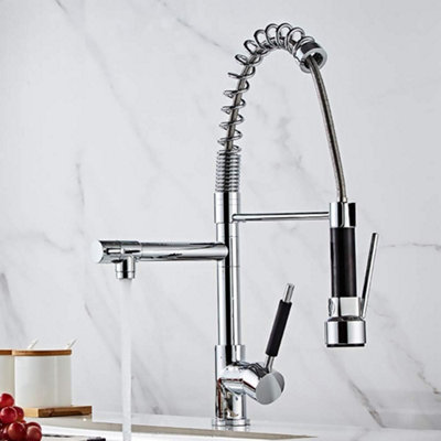 Kitchen Sink Faucet with Pull-Out Sprayer, Single Handle Vanity Faucet ...