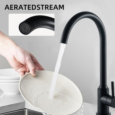 Kitchen Sink Mixer Tap 360 Swivel Spout Monobloc Mixers Faucet Single ...