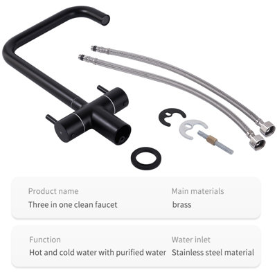 Kitchen Sink Mixer Tap 360 Swivel Spout Monobloc Mixers Faucet Single ...