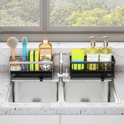 Kitchen Sink Organizer,Stainless Steel Kitchen Sponge Storage with ...