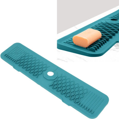 Kitchen sink splash guard 24 inch faucet mat handle drip catcher for ...