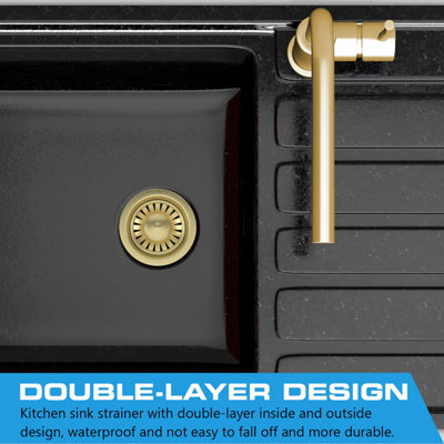 Kitchen Sink Waste Kit 90mm Sink Overflow Kit with Fittings Sink ...