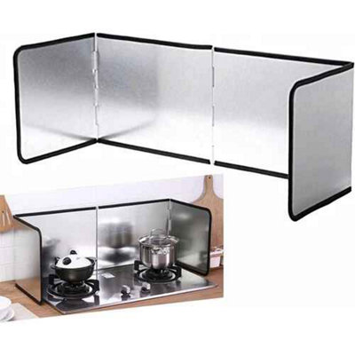 Kitchen Splatter Screen Stove Shield Guard Oil Proof Folding Splash ...