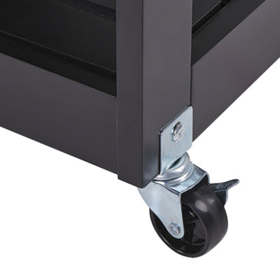 Kitchen Storage Trolley Black TRAPANI
