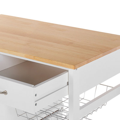 Kitchen Storage Trolley White BOVES